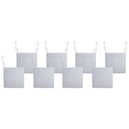 Beliani GARTENSTUHLKISSEN 8er-Set Hellgrau 46/46 cm Sassari Premium