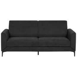 Beliani 3-SITZER-SOFA schwarz Fenes