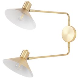 Beliani WANDLEUCHTE Gold Kadassa Wandlampe