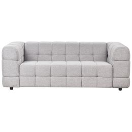 Beliani 3-SITZER-SOFA hellgrau Mullola