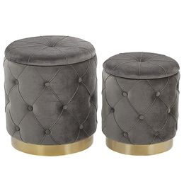 Beliani POUF Pueblo 40-33/40-33/44-36 cm