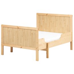 Beliani KINDERBETT mitwachsend 90x130/160/200 cm Heller Holzfarbton Montigny