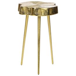 Beliani BEISTELLTISCH Aluminium gold Freiform 30 cm Taupo