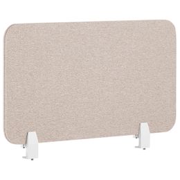 Beliani SCHREIBTISCHTRENNWAND 80 x 40 cm Beige Wally