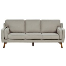 Beliani 3-SITZER-SOFA beige Lokka