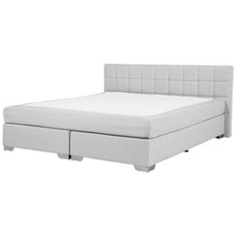 Beliani BOXSPRINGBETT 180/200cm Hellgrau Admiral