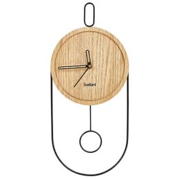 Beliani WANDUHR Heller Holzfarbton/Schwarz Sierre