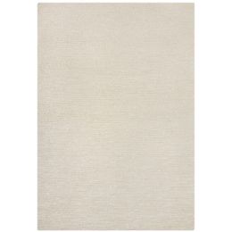 KADIMA DESIGN WOLLTEPPICH ALNE, einfarbig, Creme, 160 x 230 cm