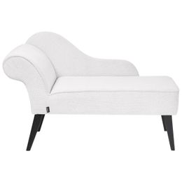 Beliani CHAISELONGUE wei&szlig; linksseitig Biarritz