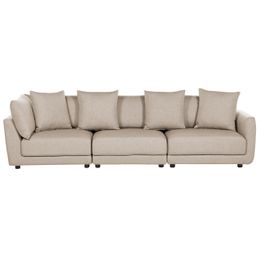 Beliani 3-SITZER-SOFA beige Sigtuna