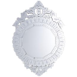 Beliani WANDSPIEGEL silber rund 67/100 cm Craon
