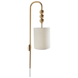 Beliani WANDLAMPE Messing Loky