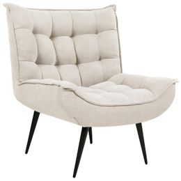 Beliani SESSEL Polsterbezug Beige Alvesta