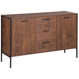 Beliani SIDEBOARD Dunkler Holzfarbton Tifton