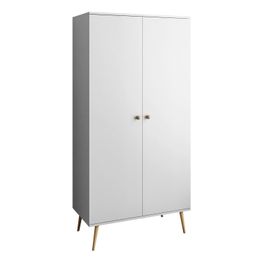 KLEIDERSCHRANK Zweit&uuml;riger HARMONY Wei&szlig;