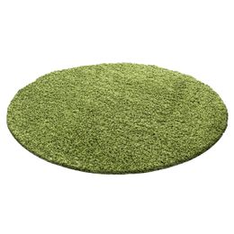 KADIMA DESIGN HOCHFLORTEPPICH RHEIN, einfarbig, Gr&uuml;n, &Oslash; 200 cm