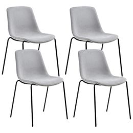 Beliani ESSZIMMERSTUHL 4er-Set Grau Tiller