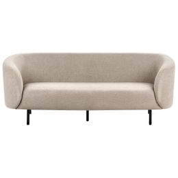 Beliani 3-SITZER-SOFA Stoff taupe/schwarz Loen