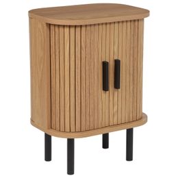 Beliani BEISTELLTISCH helles Holz/schwarz Bradley