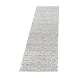 KADIMA DESIGN TEPPICH Hochflor EISACK in Creme, geometrisch, 80 x 250 cm