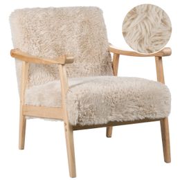 Beliani SESSEL Hellbeige Leknes