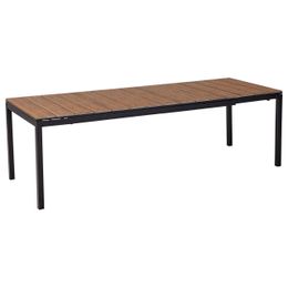 Beliani GARTENTISCH Heller Holzfarbton Tofane