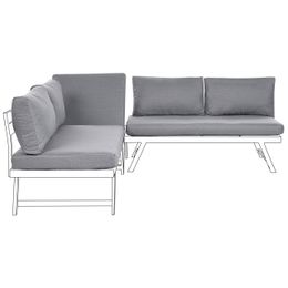 Beliani OUTDOOR-KISSENBEZUG Set Dunkelgrau Coccorino