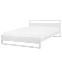 Beliani HOLZBETT 180/200cm Wei&szlig; Giulia