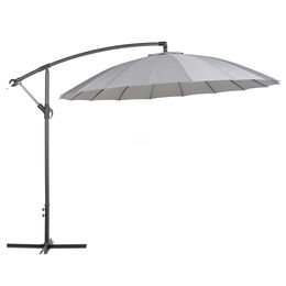 Beliani AMPELSCHIRM dunkelgrau 268 cm Calabria