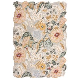 KADIMA DESIGN WOLLTEPPICH CHAR, floral, Hellrosa, 160 x 230 cm