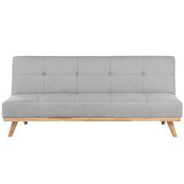 Beliani 3-SITZER-SCHLAFSOFA Polyester Grau Froya