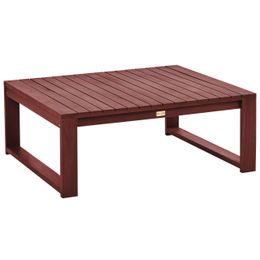 Beliani GARTEN BEISTELLTISCH Akazienholz mahagonibraun 90/75 cm Timor