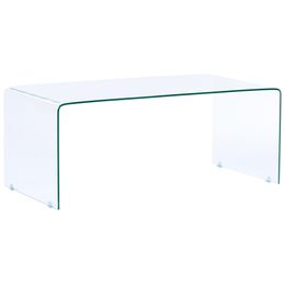Beliani COUCHTISCH Glas transparent 100/50/40 cm Kendall