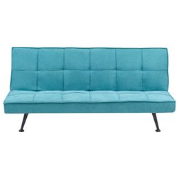 Beliani SCHLAFSOFA 168/105 cm Seeblau Hasle