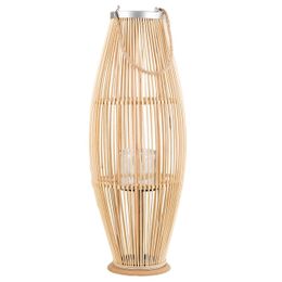 Beliani LATERNE Heller Holzfarbton Tahiti