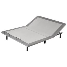 Beliani LATTENROST elektrisch verstellbar BRUNOY 160 x 200 cm Grau