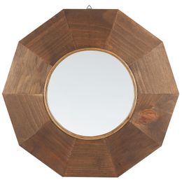 Beliani WANDSPIEGEL Holz braun 60/60 cm Asem