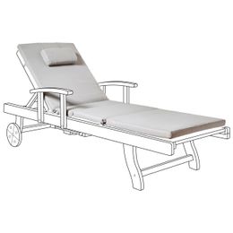 Beliani LIEGENAUFLAGE Hellgrau 58/189 cm Toscana/Java/Amantea Premium