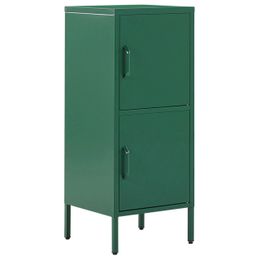 Beliani AKTENSCHRANK gr&uuml;n 2 T&uuml;ren Huron