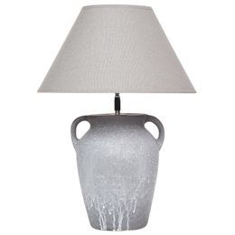 Beliani TISCHLEUCHTE Grau/Beige Agefet