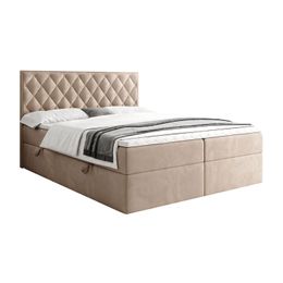 BOXSPRINGBETT INEZ mit Bettkasten mit Topper 140x200 cm Royal Velvet 170