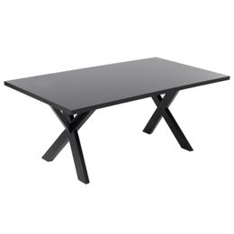 Beliani ESSTISCH 180/100/75 cm Schwarz Rechteckig Lisala
