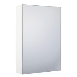 Beliani BAD SPIEGELSCHRANK wei&szlig;/silber 40/60 cm Primavera