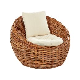 Beliani RATTANSTUHL Rattan nat&uuml;rlich Lerici