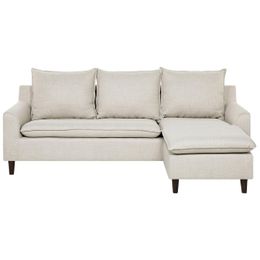 Beliani ECKSOFA Polsterbezug Beige Elvenes