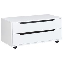 Beliani BADEZIMMERSCHRANK 80 cm Wei&szlig; Osasco