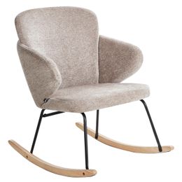 Beliani SCHAUKELSTUHL Taupe Viken
