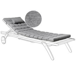 Beliani LIEGENAUFLAGE Grau meliert 56/189 cm Cesana Premium
