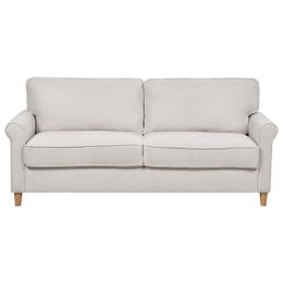 Beliani 3-SITZER-SOFA Stoff helles Beige Ronneby