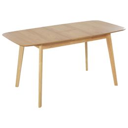 Beliani ESSTISCH 120-150/75/75 cm Hellbraun Rechteckig Madox